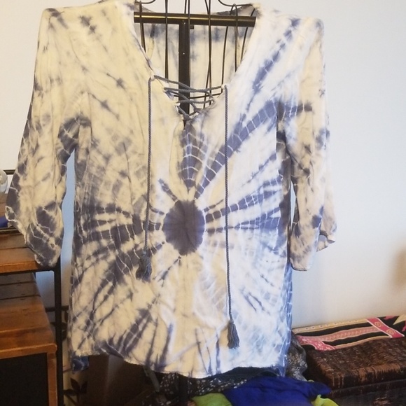 Unique Spectrum | Tops | Unique Spectrum Tie Dye Blouse | Poshmark